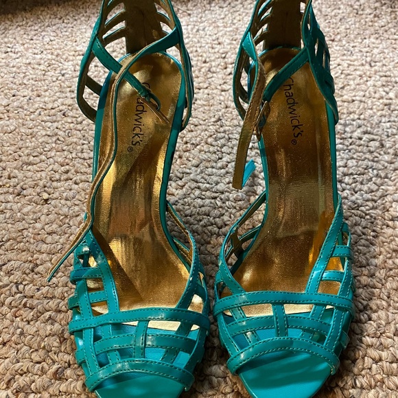Chadwicks | Shoes | Chadwick Vintage Basket Weave Heeled Sandals | Poshmark